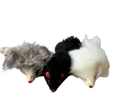 Long-haired Rabbit Fur Mice 6cm | 10-0821