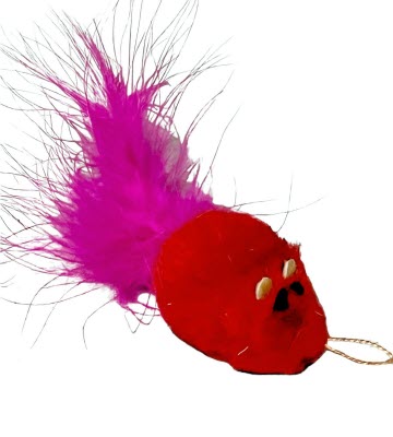 Roly Poly Red Mouse with Feather Tail Refill | 10-3519