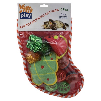 Kitty Play Christmas Cat Toy Stocking 10 pack | 10-0012.3