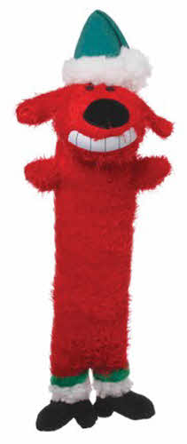 Xmas Loofa Dog in Red- Small | 10-0621